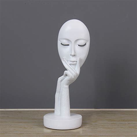 Miniature Figurines Abstract Human Face Model Resi Vicedeal