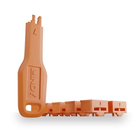 Rj45 Port Blocker Kit Orange 1x Key 10x Locks Accessories From Lindy International Ltd Uk