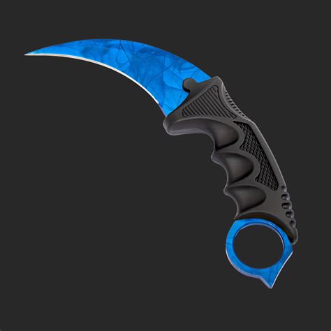Karambit Blue Doppler Real Cs2 Custom Made Irl By Lootknife