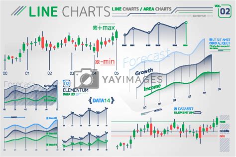 Line Charts And Area Charts Infographic Elements By Conceptcafe Vectors