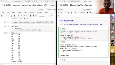 Spark Dataframe Groupby Aggregate Finalise Pattern Youtube