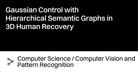 Gaussian Control With Hierarchical Semantic Graphs In 3d Human Recovery