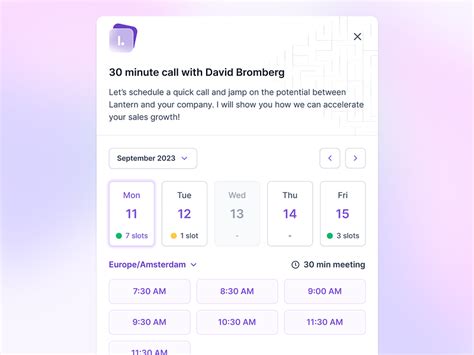 scheduler time picker by eugen eşanu for lantern on dribbble