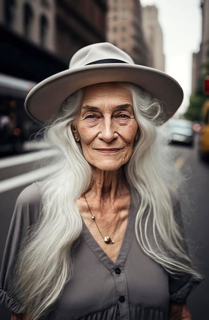 Premium Photo Generative Ai Illustration Of Beautiful 60 Year Old
