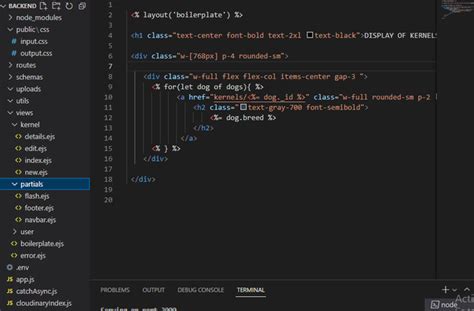Tailwind Not Working In Other Ejs Files Except Indexejs And Other