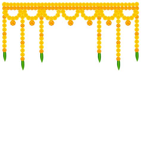 Marigold Toran Flower Door Garland Decoration Vector Design Marigold Toran Marigold Decoration
