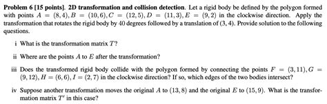 Solved Problem Points D Transformation And Chegg