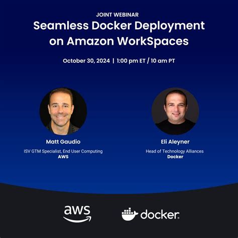 Aws Docker Vdi Clouddevelopment Virtualdesktops Devops Webinar Amazonworkspaces Docker