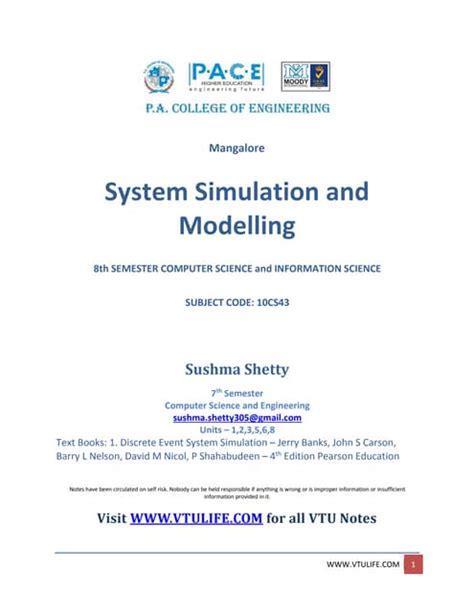 System Modeling And Simulation Introduction Ppt