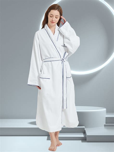 Luxury Microfiber Spa Robe Lined Terry Cloth Winfly