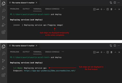 Issue `azd Deploy` No Longer Reports Deployment Sub Status · Issue