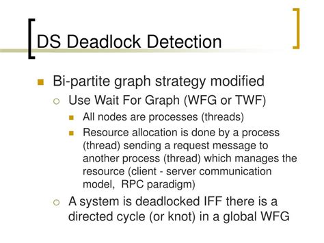 Ppt Distributed Deadlock Detection Powerpoint Presentation Free