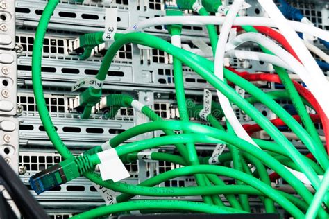 Ethernet Cables Connected To Server Switch Stock Image Image Of Equipment Data 349627595