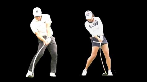 골프스윙 ‘장타왕 김봉섭과 김아림의 드라이버 스윙 비교 Youtube