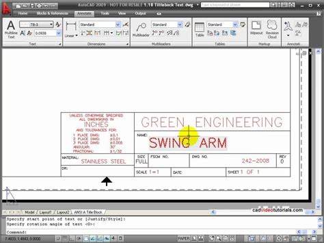 Autocad Tutorial Using Associative Text Youtube
