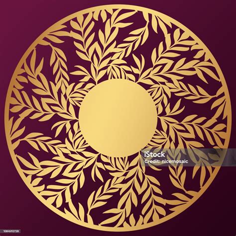 잎 조각된 꽃 비쳐 패턴 스텐실 레이스 라운드 프레임 벡터 인테리어 디자인 레이아웃 결혼식 초대장 카드 봉투 장식 미술 마찰에 대 한 레이스 경계 원 서식 파일 개체 등