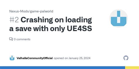 Crashing On Loading A Save With Only Ue4ss · Issue 2 · Nexus Modsgame Palworld · Github