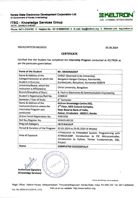Krishna Deep On Linkedin Internship Keltron Embeddedsystems Atmega328p Picmicrocontroller