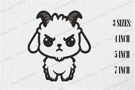 Cute Grumpy Goat · Creative Fabrica