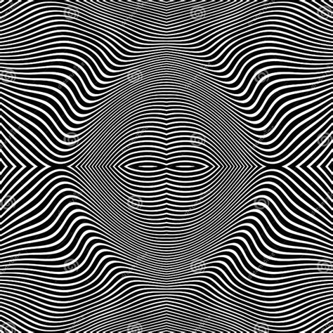 Abstract Pattern Of Wavy Stripes Or Rippled 3d Relief Black And White Lines Background Vector
