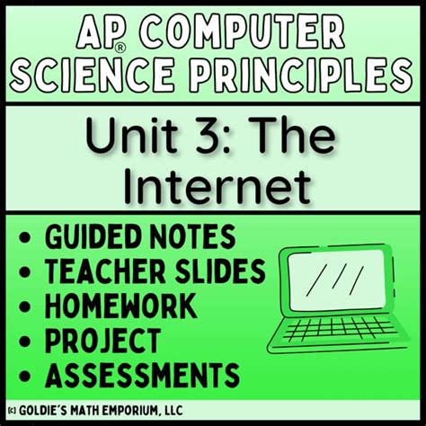 Goldies Ap® Computer Science Principles Unit 3 The Internet Tpt