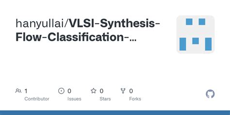Github Hanyullaivlsi Synthesis Flow Classification Network Experiment