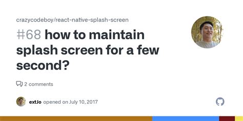 How To Maintain Splash Screen For A Few Second Issue Crazycodeboy React Native Splash