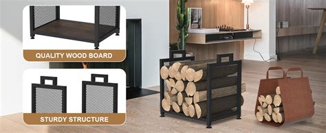 Firewood Rack For Indoor Heavy Duty Fire Wood Racks Holder 1732