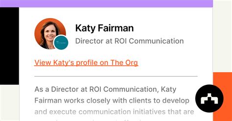 Katy Fairman Director At Roi Communication The Org
