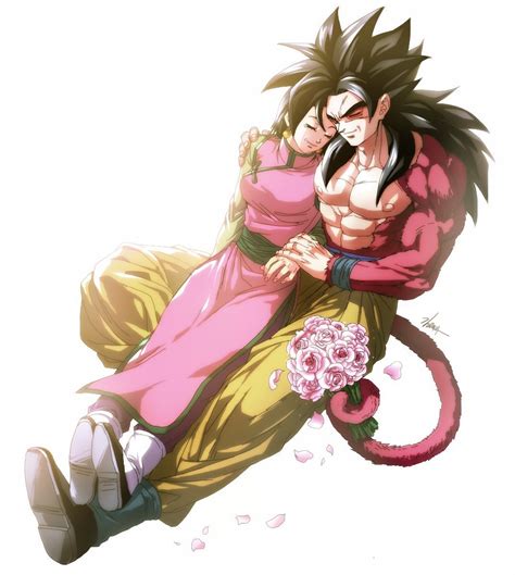 【heart Attack💔 🌌】 Goku Ssj4 And Chichi Happiness And Vows Of