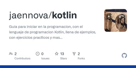 Github Jaennovakotlin Guia Para Iniciar En La Programacion Con El