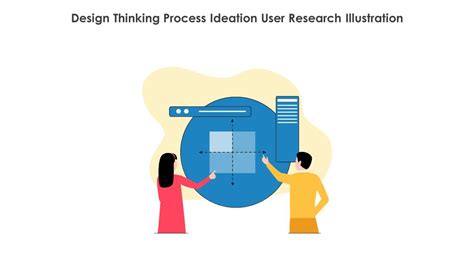 Design Thinking Process Ideation User Research Illustration Ppt Example
