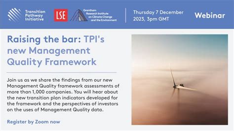 📣 Tpi Centre Webinar Raising The Bar Tpis New Management Quality Framework On Dec 7th During