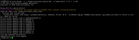 Tda4vm Q1 H264 Tidecdecode Demo Latency Issue Processors Forum
