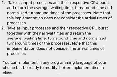 SOLVED Implement The Shortest Job First Scheduling Algorithms That