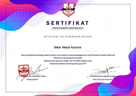 Sekar Alesya Kusuma On Linkedin Webinar Experience Indonesia University