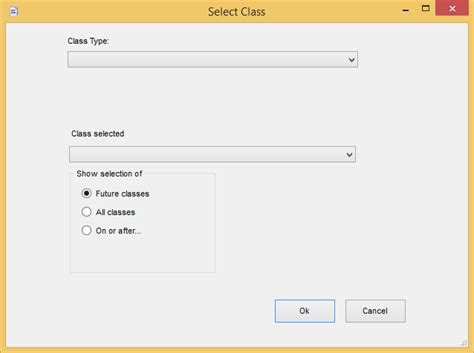 Dialog Select Class