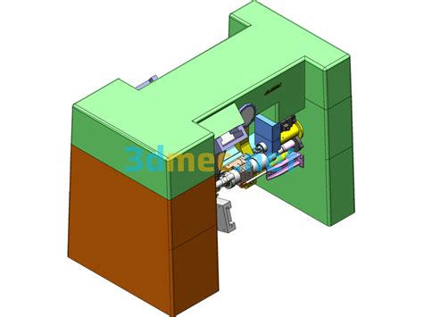 6 Axis Automatic Lathe Sw Design 3d Model Solidworks