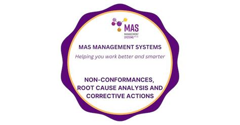 Non Conformances Root Cause Analysis And Corrective Actions Was Issued