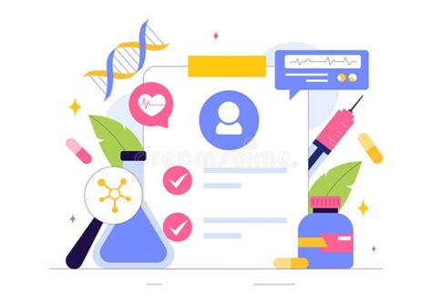 Biohack Vector Illustration Featuring Technological Processes Of