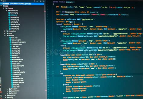 Php Developing Of The Site In The Code Editor Editorial Photography Image Of Data Hypertext