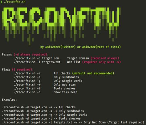 Reconftw Simple Script For Full Recon