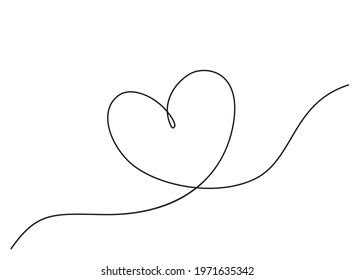 Heart Line Vector Design Hand Drawn Stock Vector Royalty Free