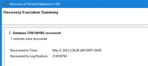 How To Restore Sap Hana Database From Clone Dell India