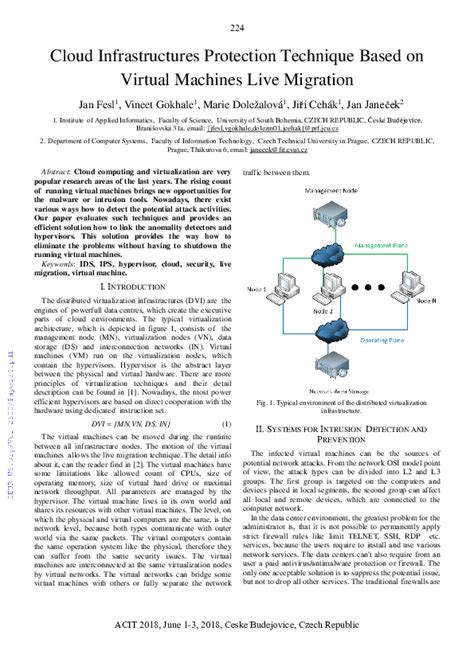 Pdf Cloud Infrastructures Protection Technique Based On Virtual
