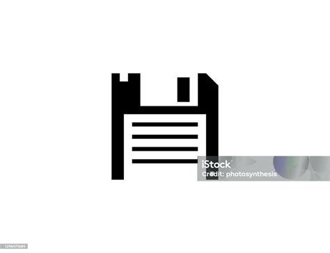 플로피 디스크 벡터 아이콘입니다 격리 된 Diskette 메모리 카드 플랫 일러스트 기호 벡터 검은색에 대한 스톡 벡터 아트 및