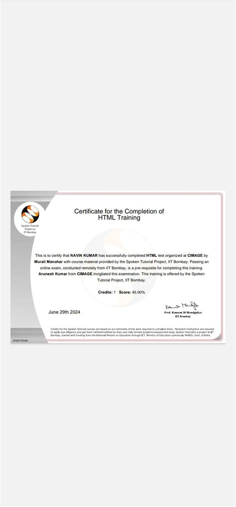 Navin Kumar On Linkedin Certifications Of Css Cascading Style Sheet