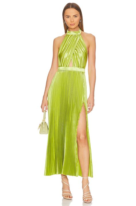 Lidee Renaissance Split Gown In Mojito Revolve