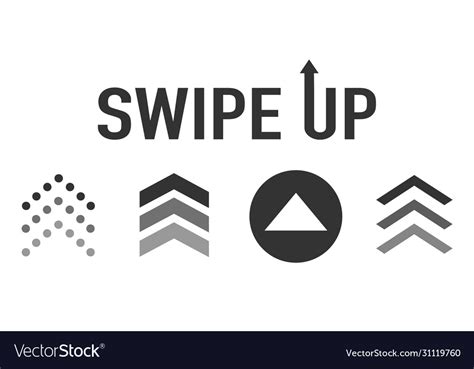Scroll Or Swipe Up Arrows Buttons Royalty Free Vector Image