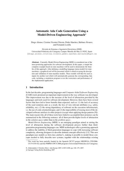 Automatic Ada Code Generation Using A Model Driven Engineering Approach